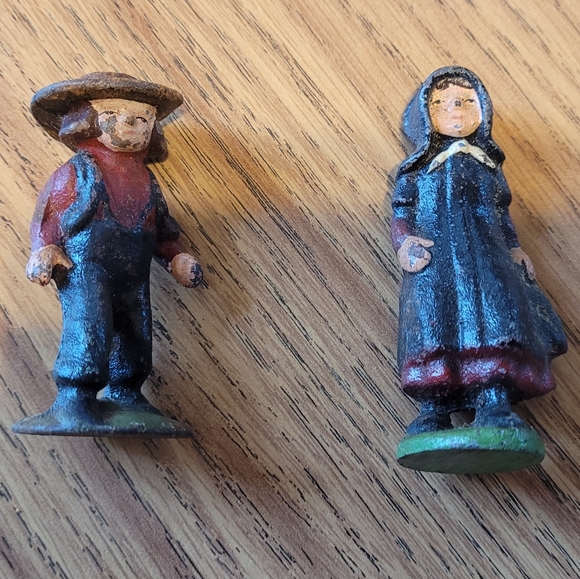 cast iron figures | Other | Vintage Cast Iron Amash Boy And Girl ...